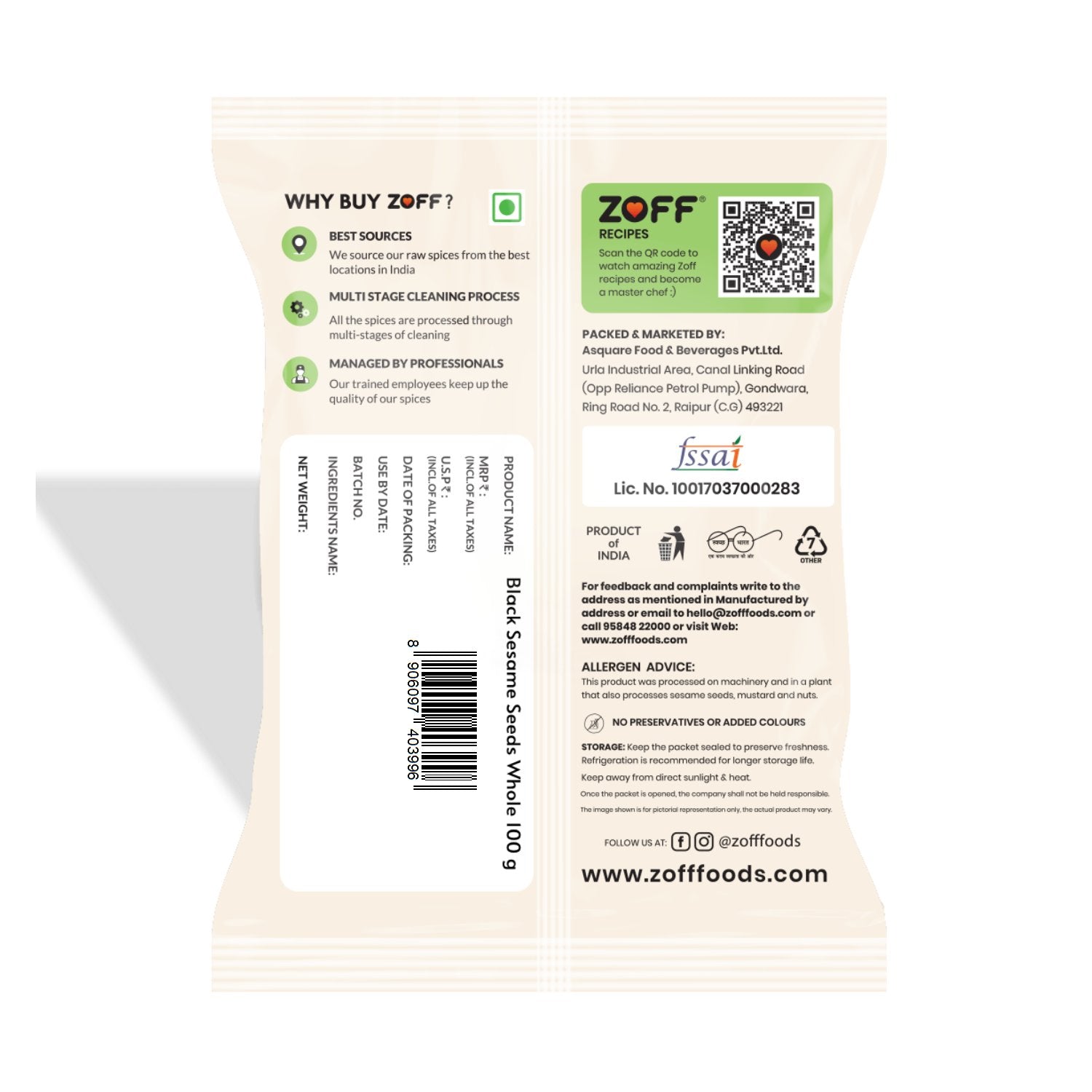 Buy Black Sesame Seeds/Kala Til Whole Online From Premium Spices Store ...