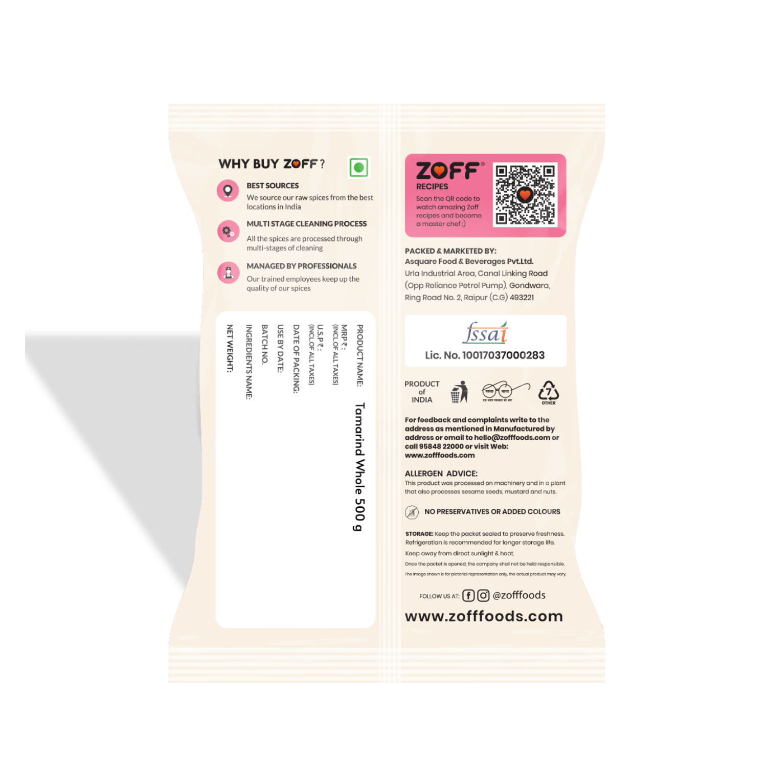 Buy Tamarind/Imli Whole Seedless Online From Zoff Foods Premium Spices ...